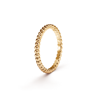 Perlée pearls of gold ring, medium model 18K yellow gold - Van Cleef ...