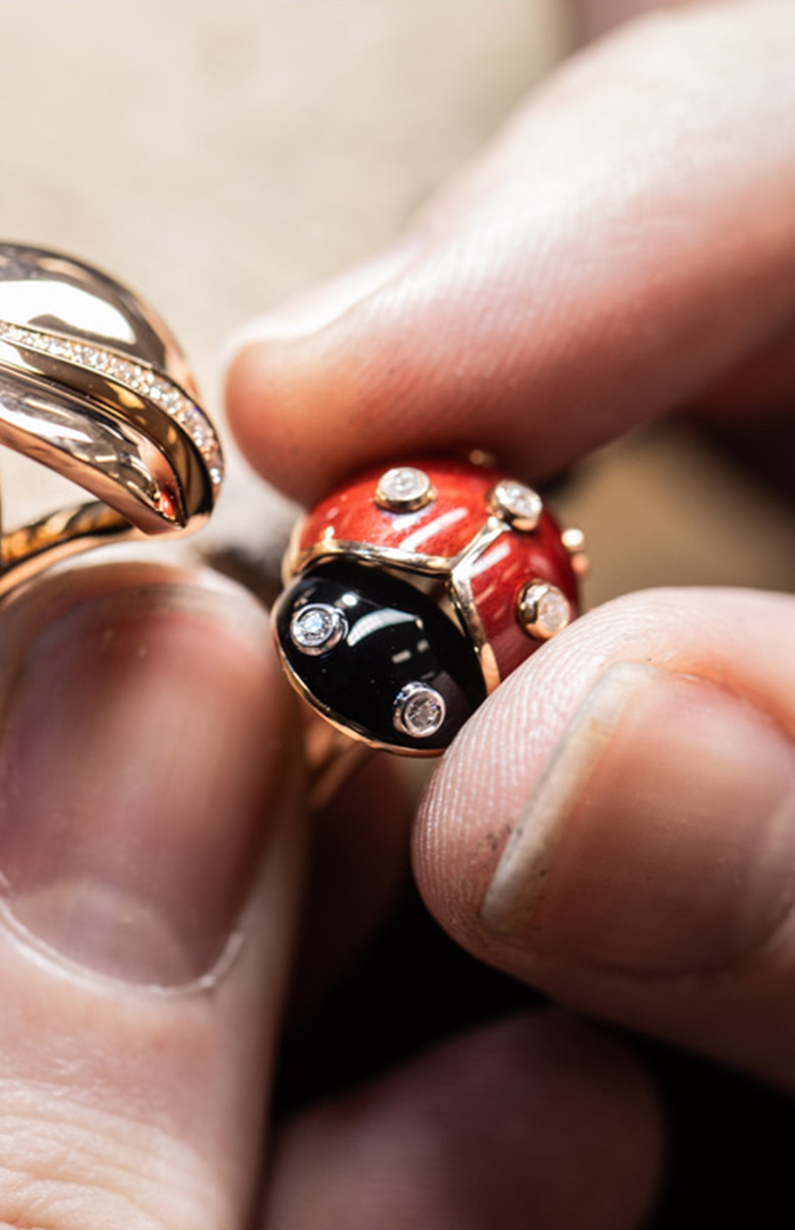 Enamel brings two new Coccinelles creations to life - Van Cleef & Arpels